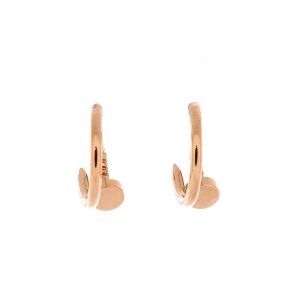 Cartier | Jewelry | Cartier Juste Un Clou Hoop Earrings 8k Rose Gold ...